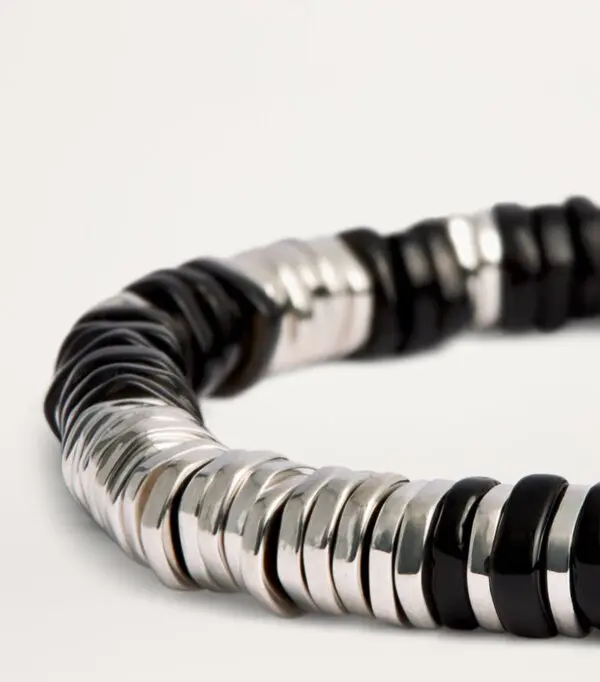 Tateossian Agate And Sterling Disc Bracelet