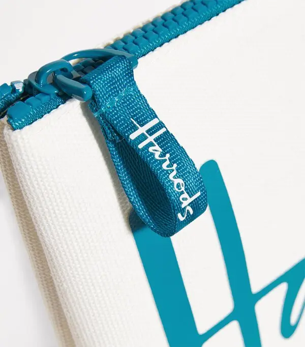 Harrods Cotton Logo Pouch - Ivory