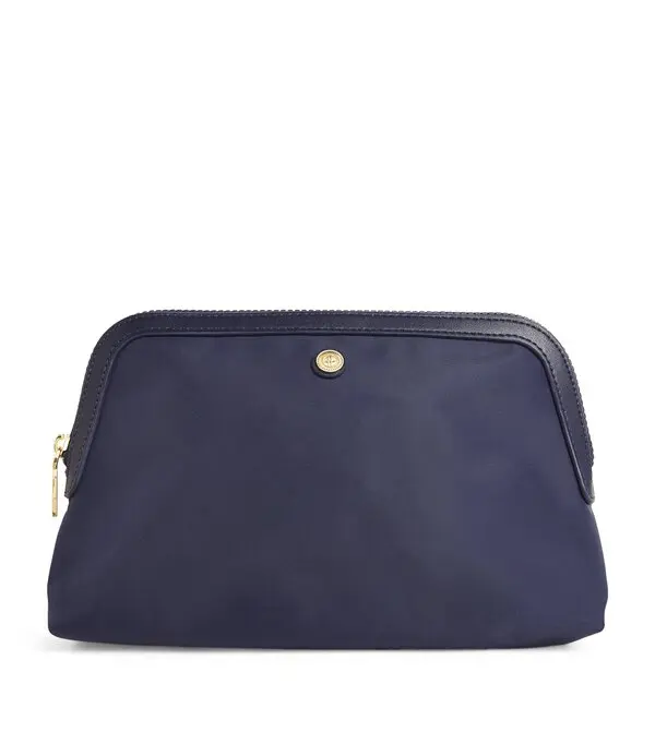 Harrods Large Nylon Makeup Bag - Navy