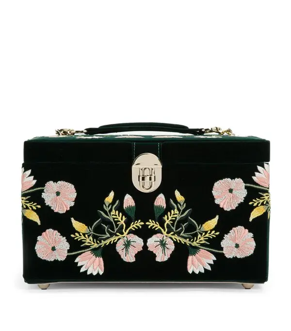Wolf Medium Zoe Jewellery Box - Green