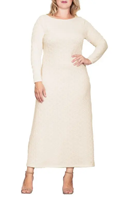 STANDARDS & PRACTICES Geo Jacquard Maxi Dress