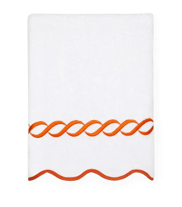 PRATESI Cotton Treccia Hand Towel - Orange