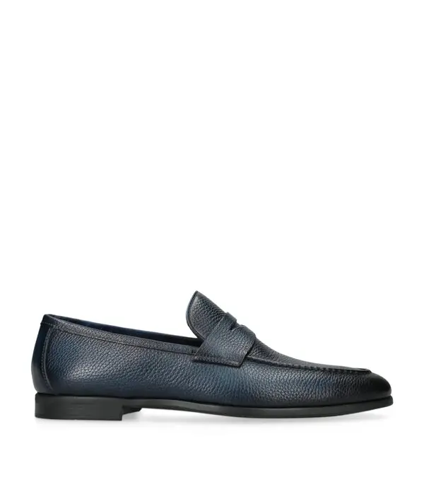 Magnanni Leather Diezma Ii Loafers - Navy