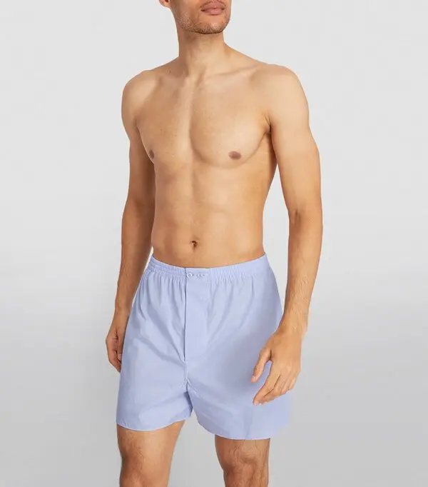 Zimmerli Cotton Woven Boxers - Blue