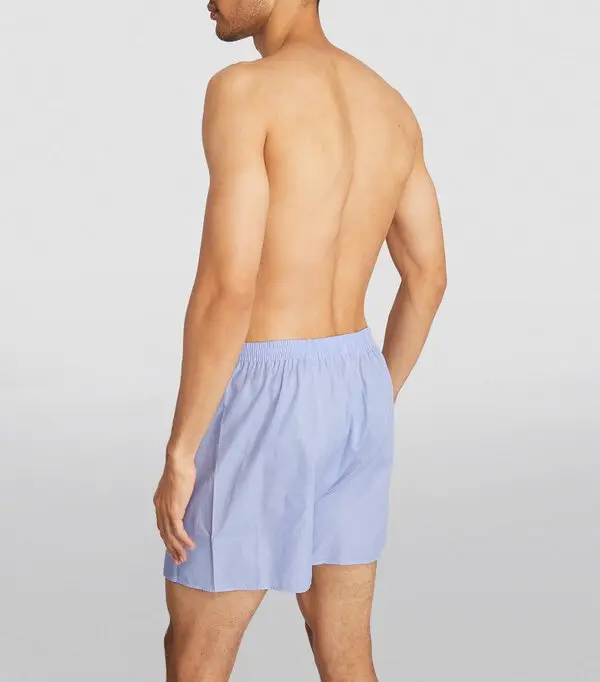 Zimmerli Cotton Woven Boxers - Blue