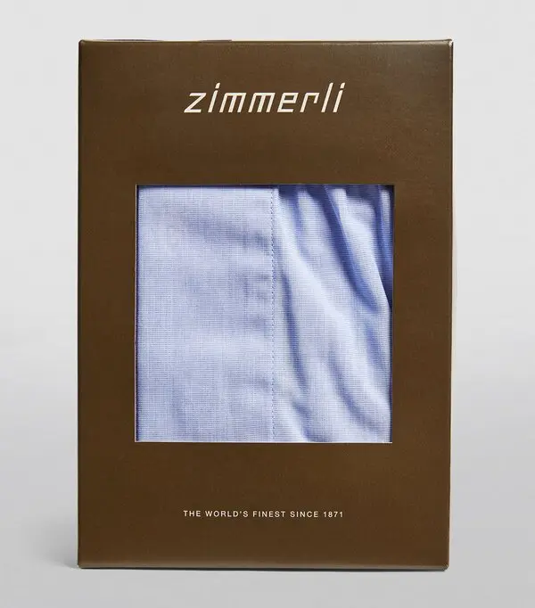 Zimmerli Cotton Woven Boxers - Blue