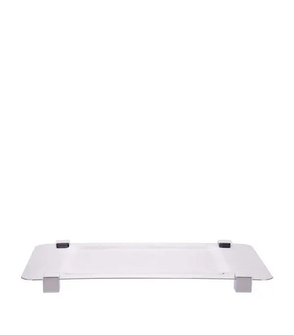 ZODIAC Square Chrome Tray - Silver