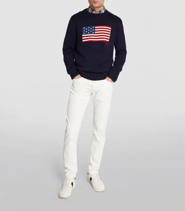 Polo Ralph Lauren American Flag Embroidered Sweater