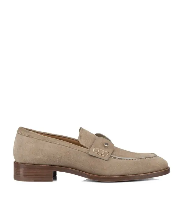 CHRISTIAN LOUBOUTIN Chambelimoc Suede Loafers