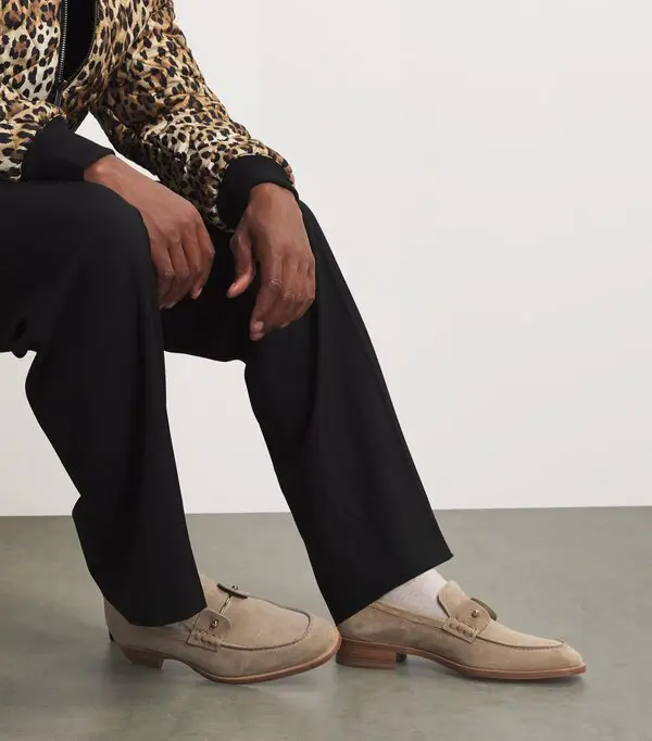 CHRISTIAN LOUBOUTIN Chambelimoc Suede Loafers