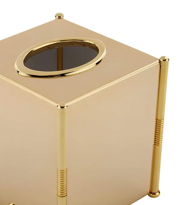 ZODIAC Cylinder -plated Tissue Box - Gold