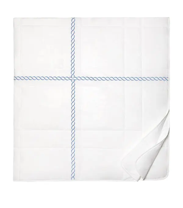 PRATESI Treccia King Bedspread - Blue