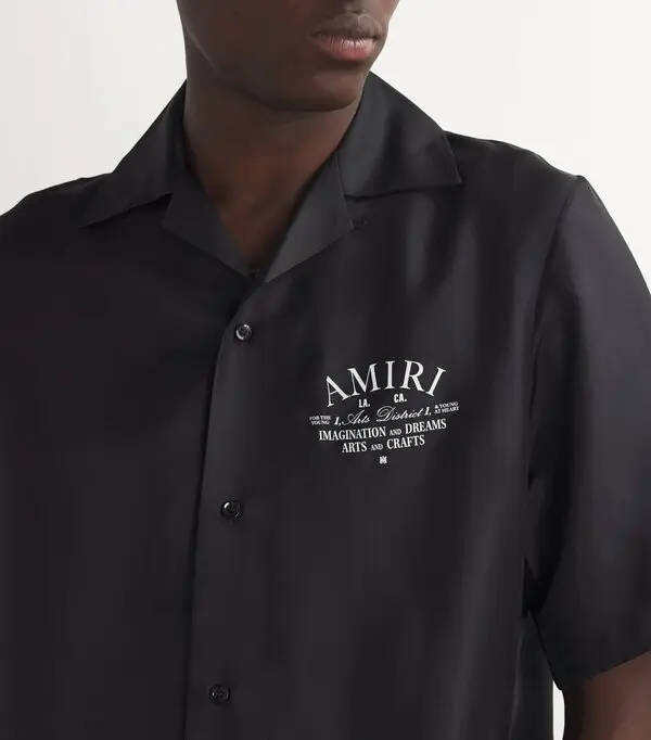 Amiri Silk Arts District Shirt - Black