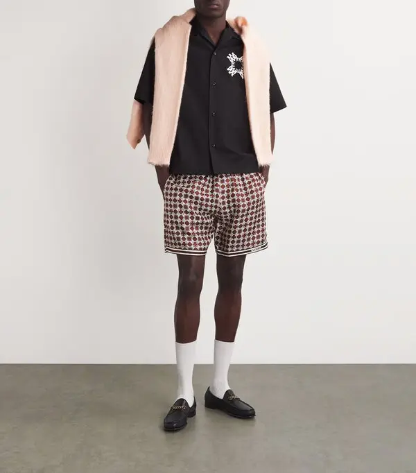 Amiri Silk Logo Shorts