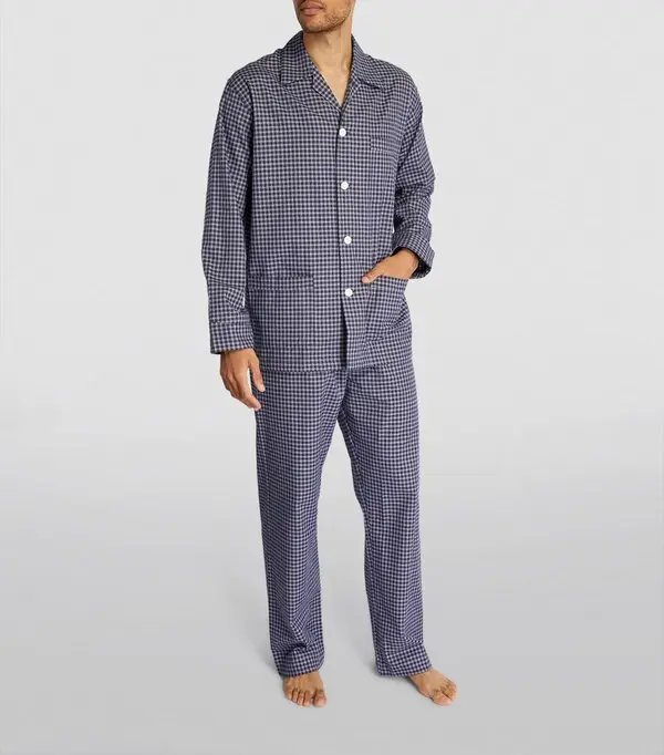 Derek Rose Brushed Cotton Check Pyjama Set