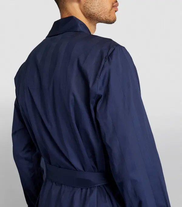 Derek Rose Satin Striped Robe