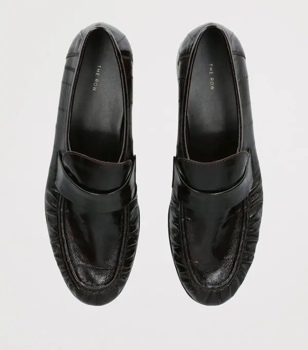 THE ROW Soft Eel Loafers - Brown