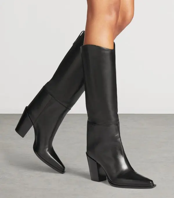JIMMY CHOO Cece 80 Leather Knee-high Boots