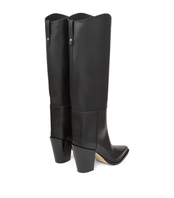 JIMMY CHOO Cece 80 Leather Knee-high Boots