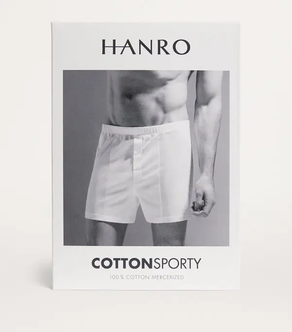 Hanro Cotton Sporty Boxers - Black