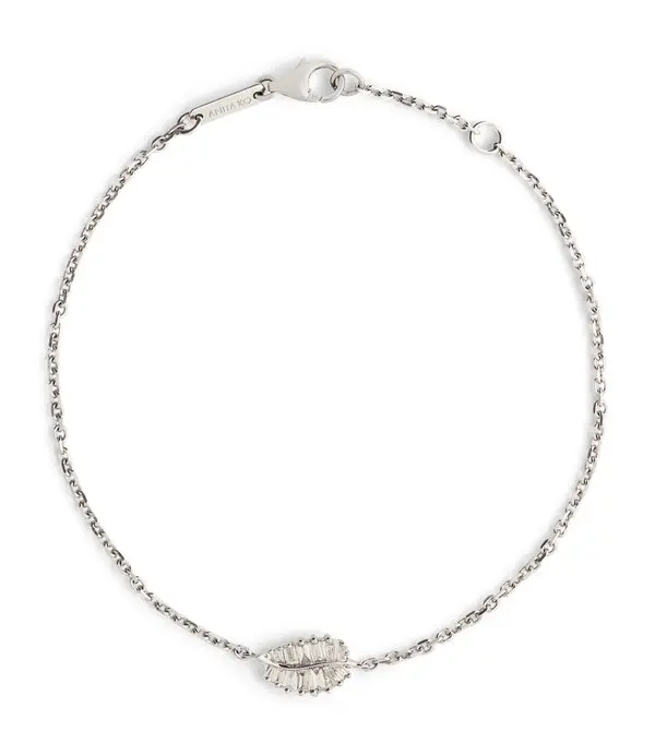 ANITA KO Leaf Bracelet - White