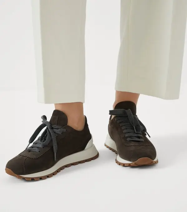 Brunello Cucinelli Suede Runner Sneakers - Brown