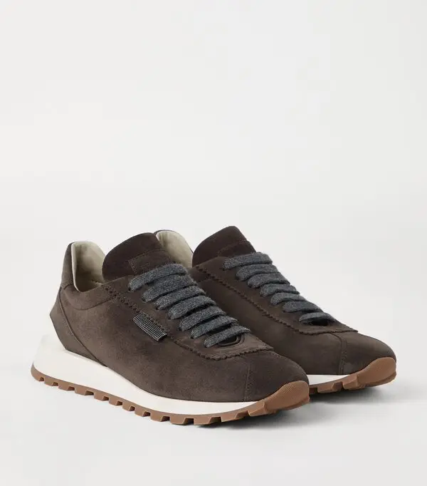 Brunello Cucinelli Suede Runner Sneakers - Brown