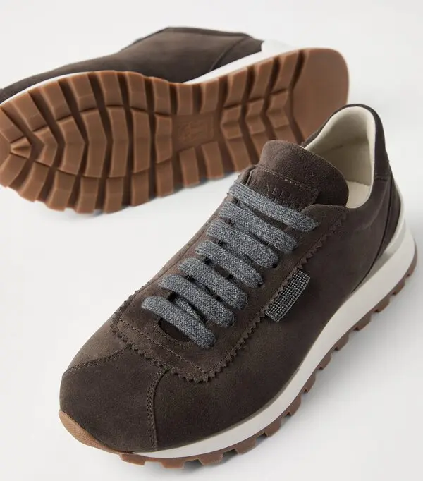 Brunello Cucinelli Suede Runner Sneakers - Brown