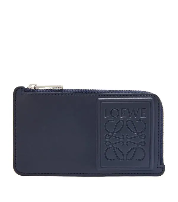 Loewe Debossed Logo Card Holder - Navy
