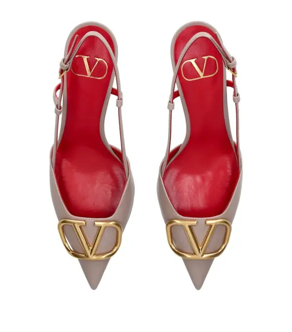 Valentino Garavani Vlogo Slingback Pumps - Nude
