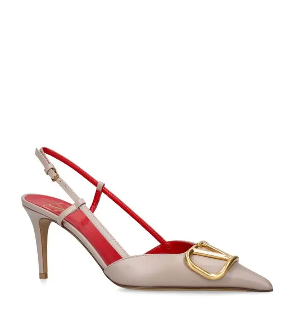 Valentino Garavani Vlogo Slingback Pumps - Nude