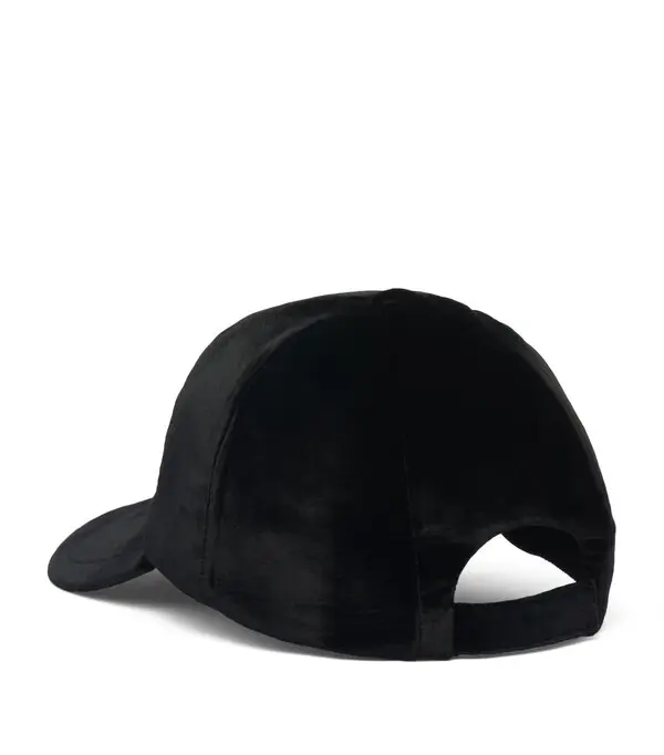 Prada Velvet Baseball Cap - Black