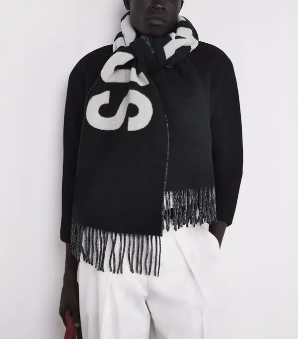 Jacquemus Virgin Wool Logo Scarf