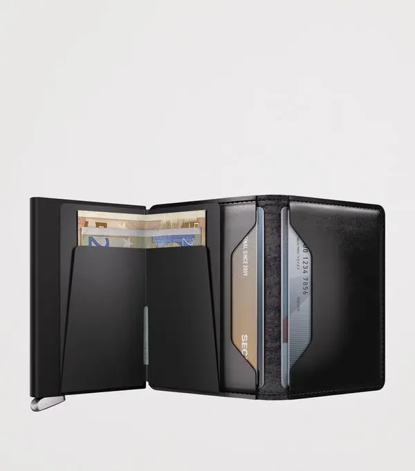 SECRID Leather Slimwallet - Black