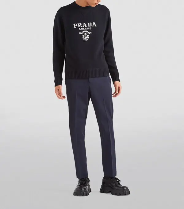 Prada Nylon Techno Stretch Trousers - Blue