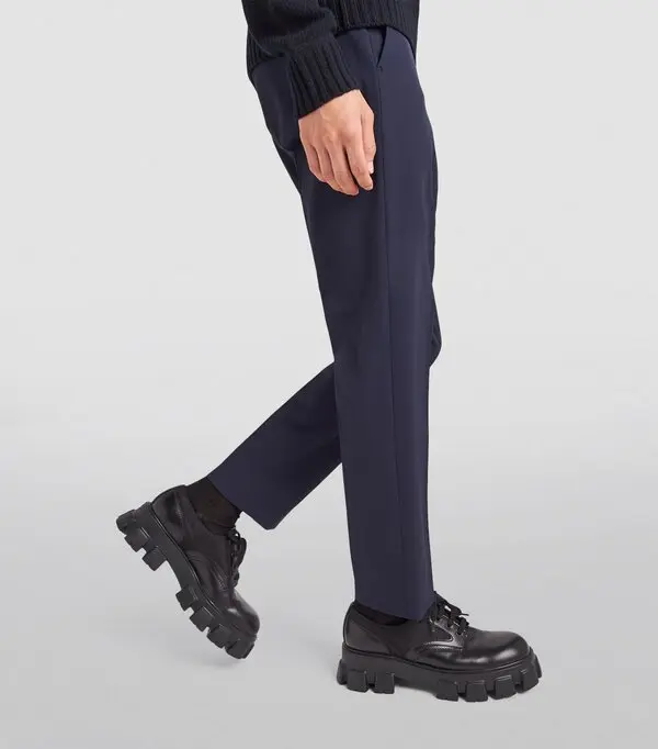 Prada Nylon Techno Stretch Trousers - Blue