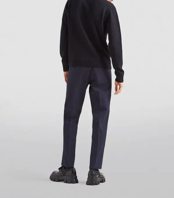 Prada Nylon Techno Stretch Trousers - Blue