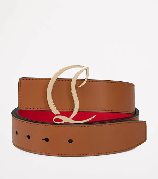 CHRISTIAN LOUBOUTIN Cl Logo Leather Belt