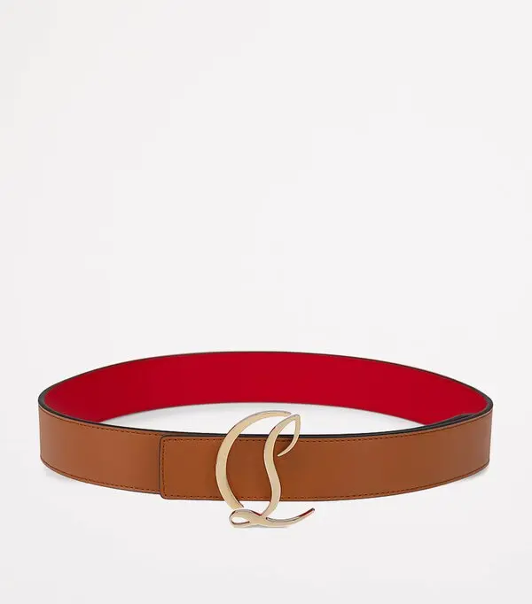 CHRISTIAN LOUBOUTIN Cl Logo Leather Belt