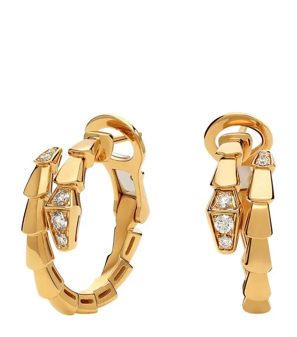 BVLGARI Serpenti Viper Hoop Earrings - Gold
