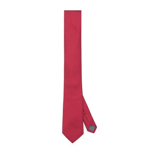 Eton Silk Textured Neck Tie - Red