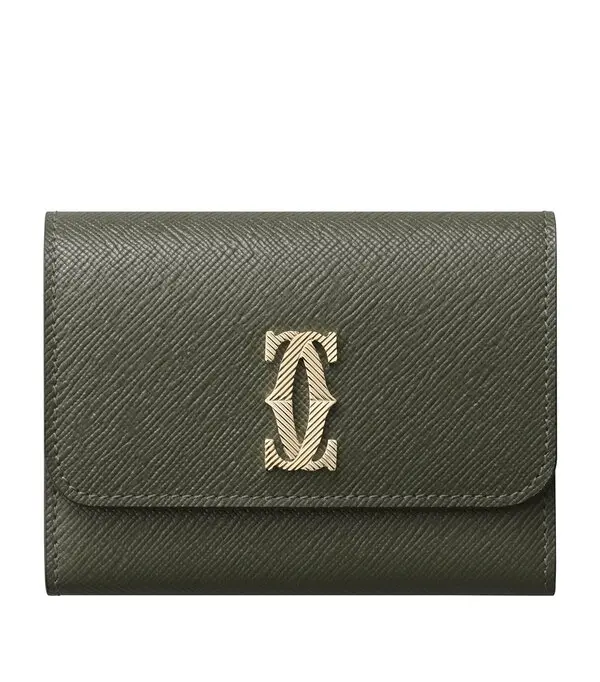 Cartier Mini Leather C De Wallet - Green