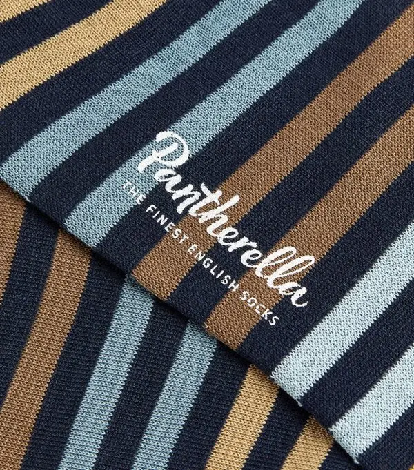 Pantherella Striped Egyptian Cotton Socks