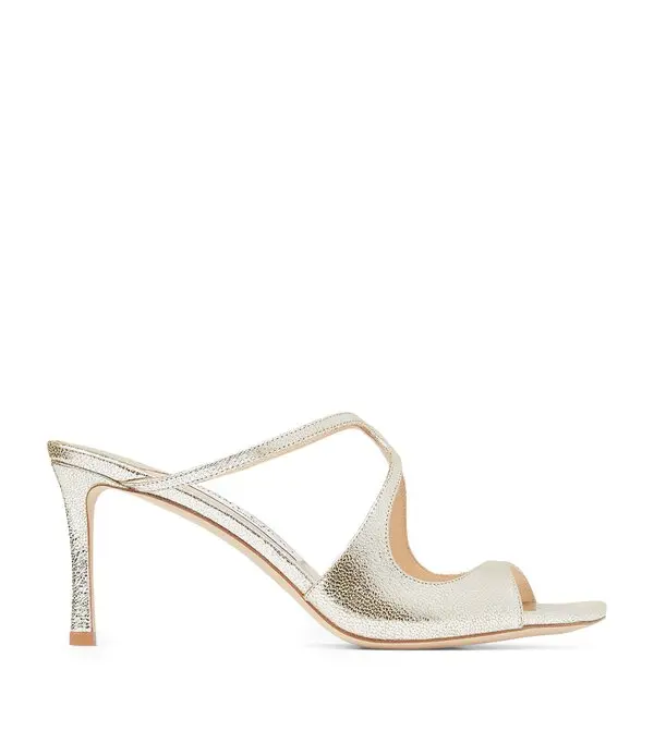 JIMMY CHOO Anise 75 Leather Sandals - Neutral