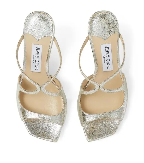JIMMY CHOO Anise 75 Leather Sandals - Neutral