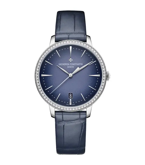 VACHERON CONSTANTIN White Gold And Diamond Patrimony Self-winding Watch - Silver