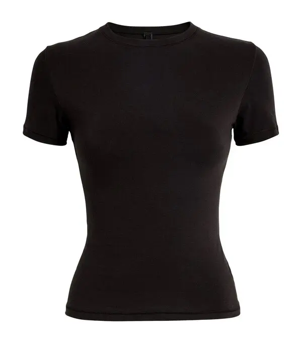 SKIMS Cotton Jersey Short-sleeve T-shirt - Black