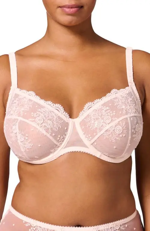 Simone Perele Intrigue Sheer Full Coverage Underwire Plunge Bra - Sakura Pink