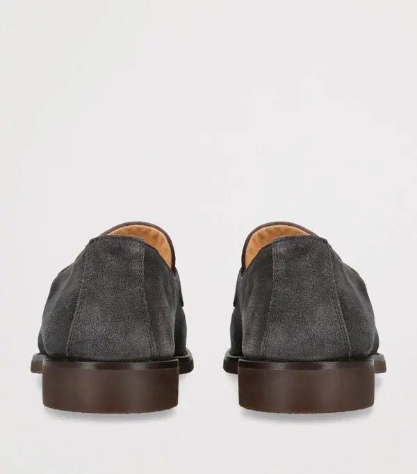 Brunello Cucinelli Suede Penny Loafers