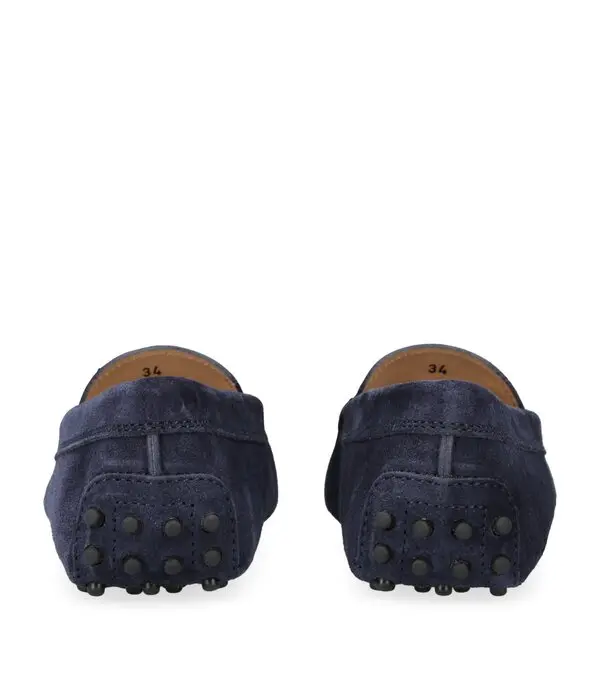 TOD'S Suede Gommini Driving Shoes - Navy